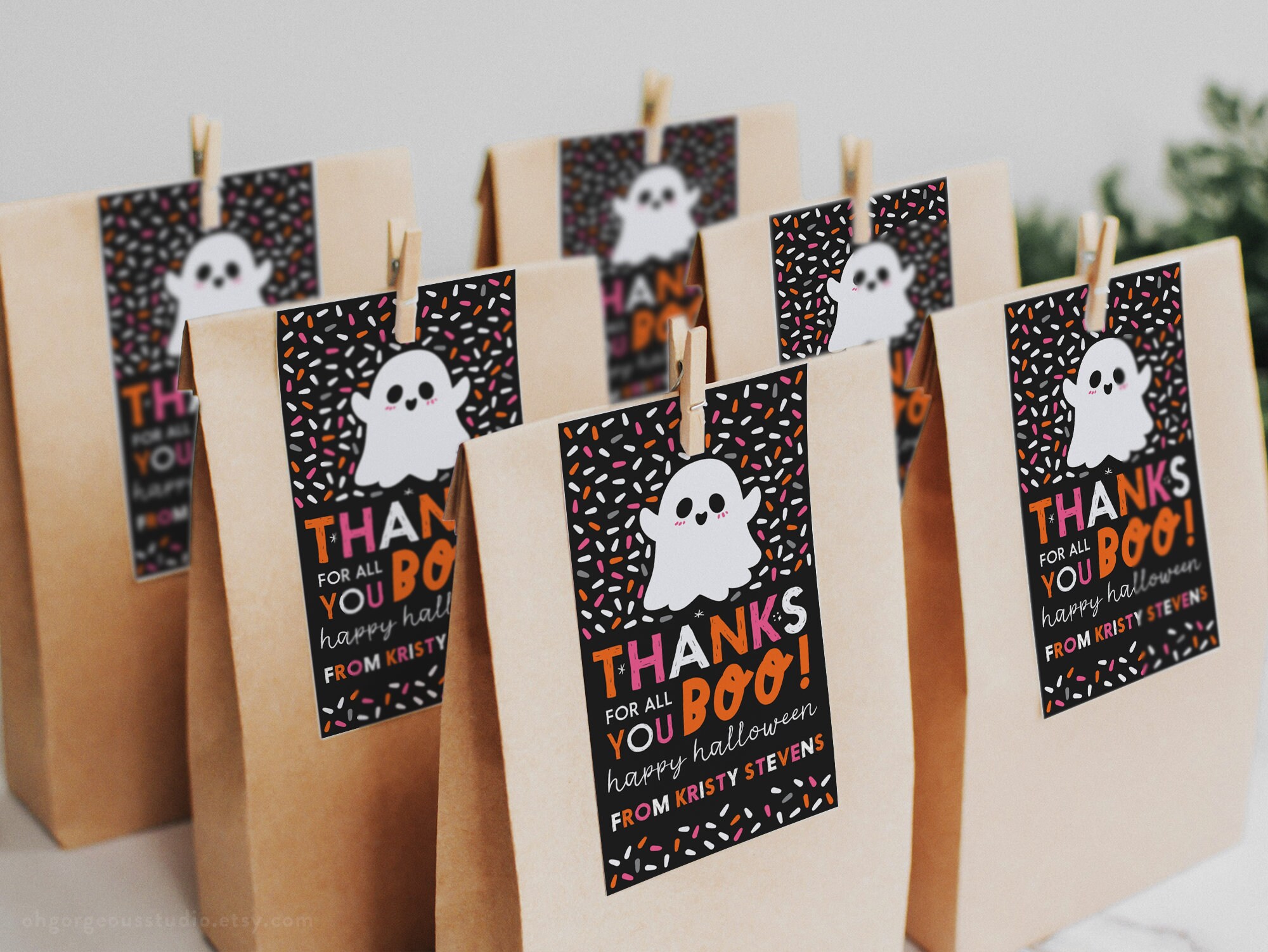Printable Thanks for All You Boo Halloween Gift Tag - Etsy