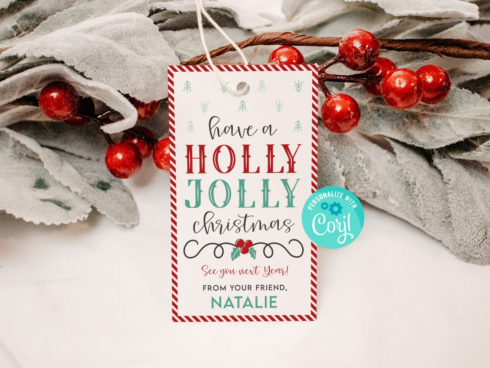 Have A Holly Jolly Christmas Tag | Printable Christmas Gift Tag, Class ...