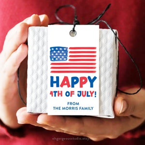 4th of July Favor Tag | Printable Gift Tag, Independence Day Holiday ...