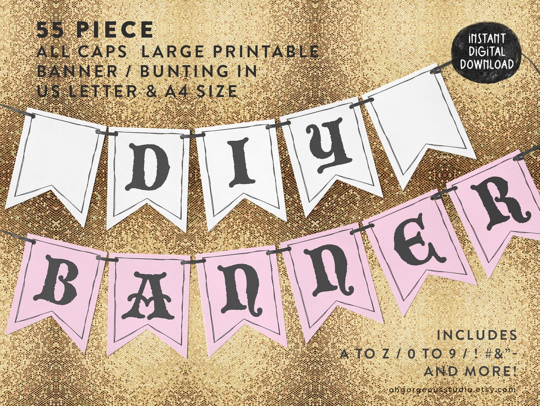 Printable Birthday Party Banner | Birthday Wall Banner, Fairytale ...