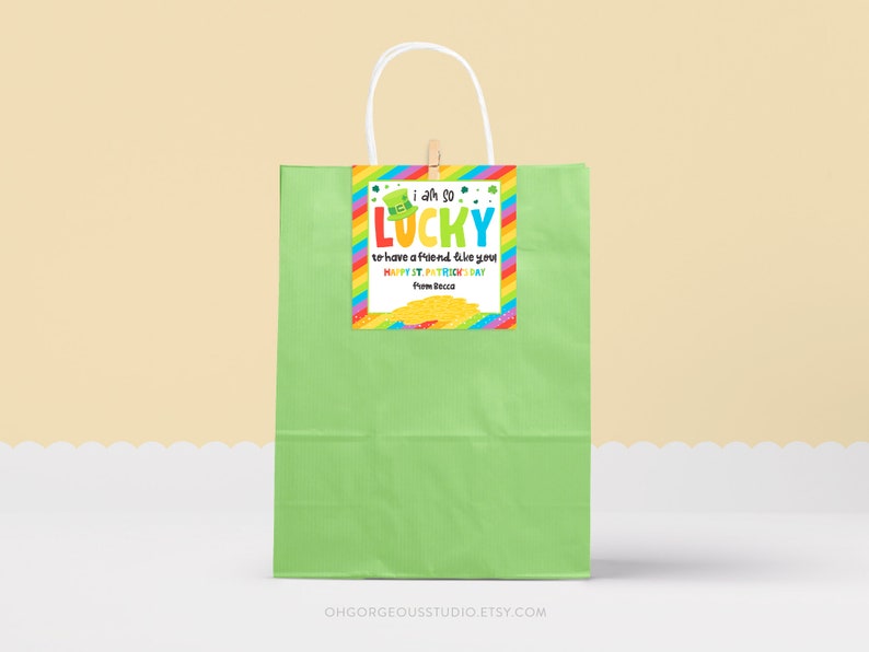 Editable St. Patrick's Day Gift Tag Happy St. Patrick's Day Tag, St Patties Day Printable ...