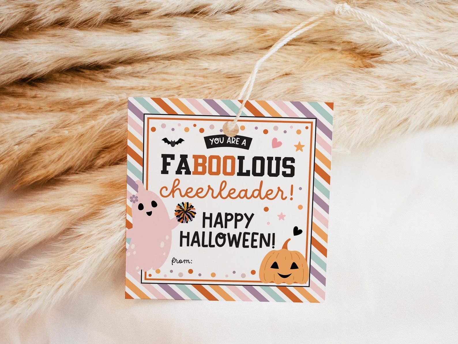 Faboolous Cheerleader Halloween Gift Tag | Printable PDF - Etsy