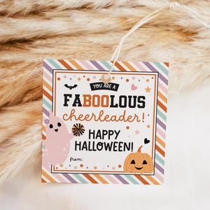 You Are a Faboolous Cheerleader Gift Tag | 3x3" Printable Halloween ...