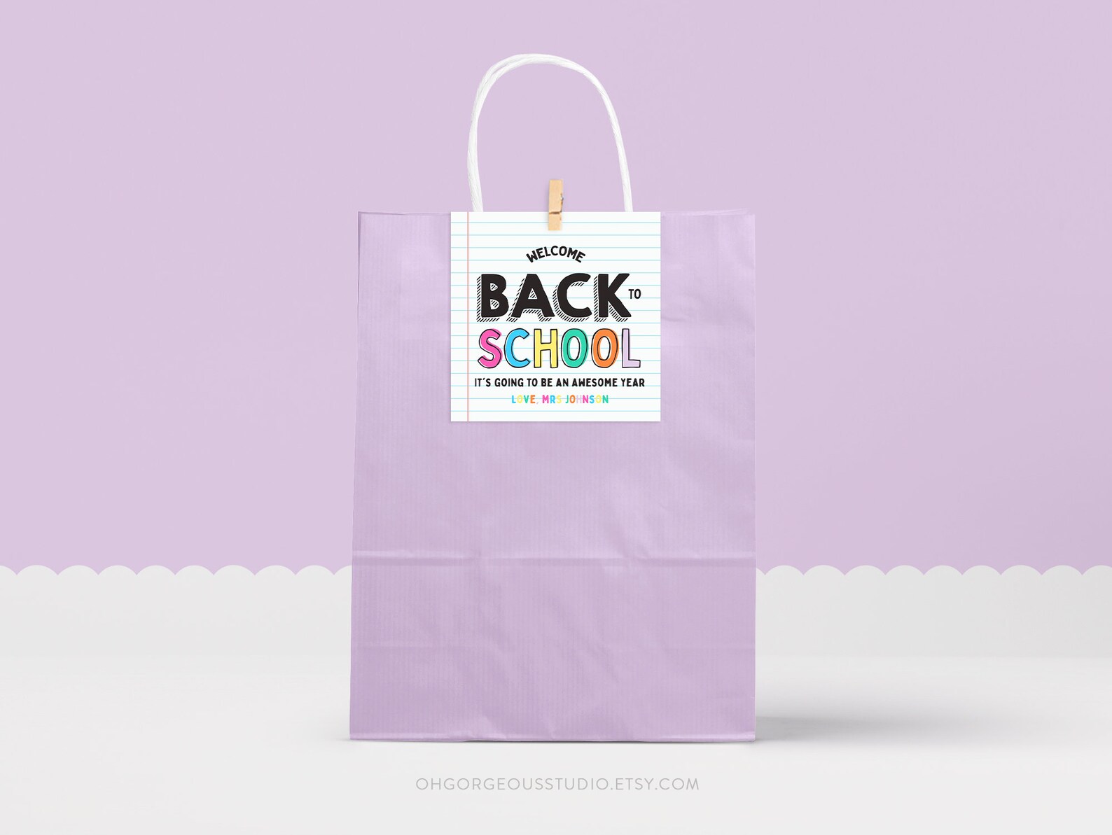 Back to School Printable Gift Tag Welcome Back Tag for Students ...