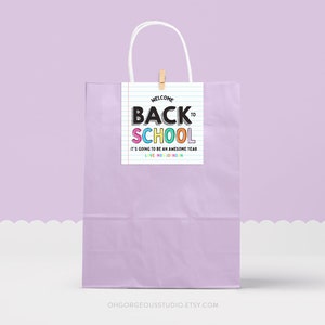 Back to School Printable Gift Tag | Welcome Back Tag for Students ...