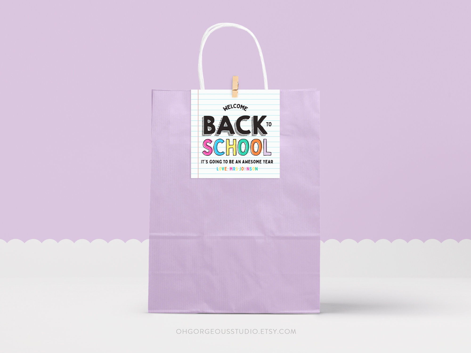 Back to School Printable Gift Tag Welcome Back Tag for Students ...