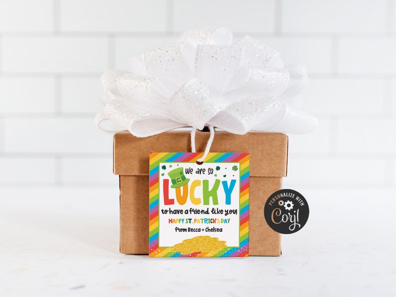Editable St. Patrick's Day Gift Tag Happy St. Patrick's Day Tag, St ...