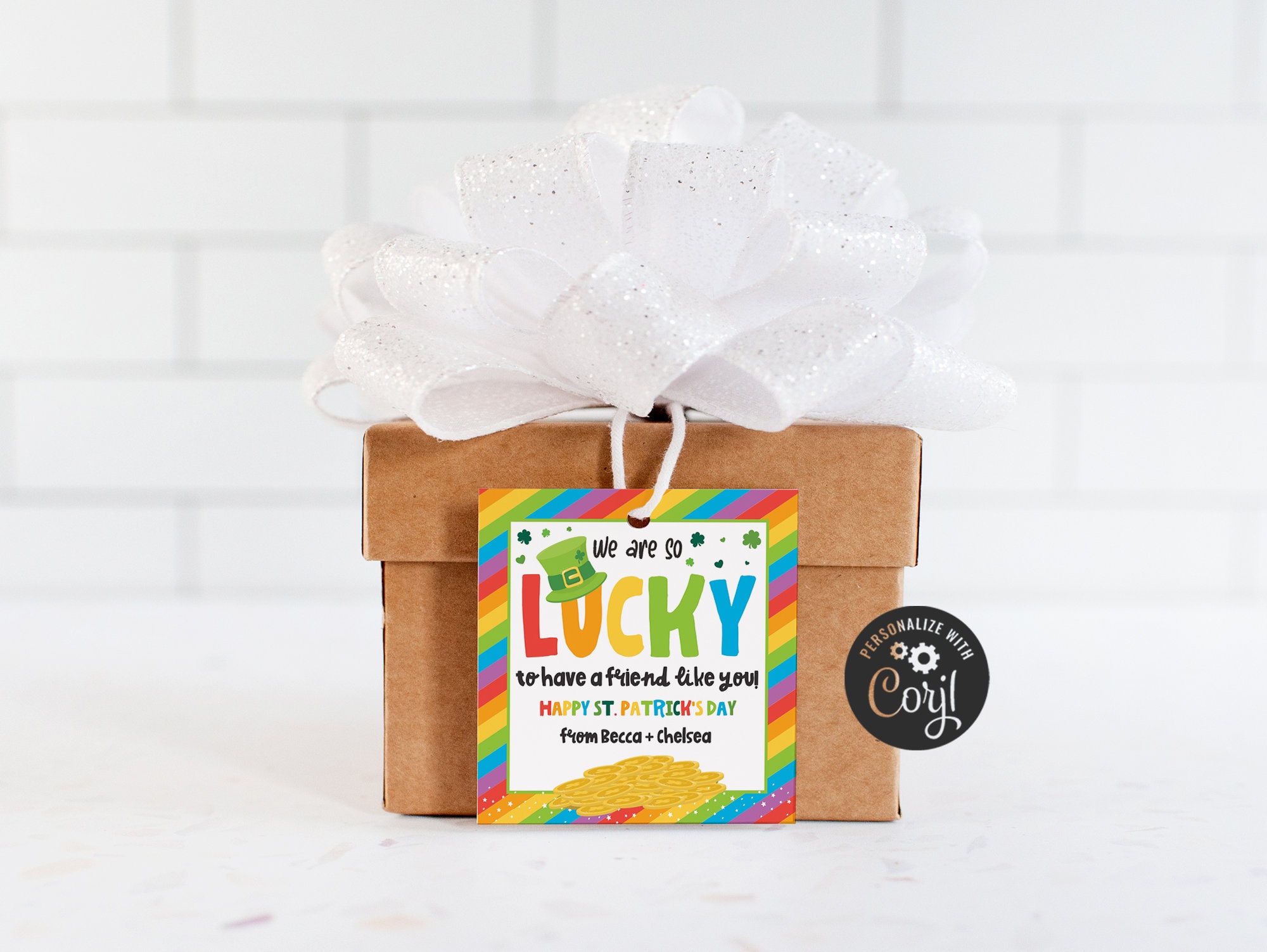 Editable St. Patrick's Day Gift Tag Happy St. Patrick's Day Tag, St Patties Day Printable ...