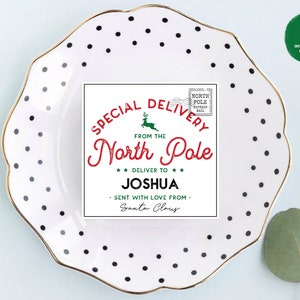 Printable North Pole Special Delivery Tag Template | Editable Santa ...