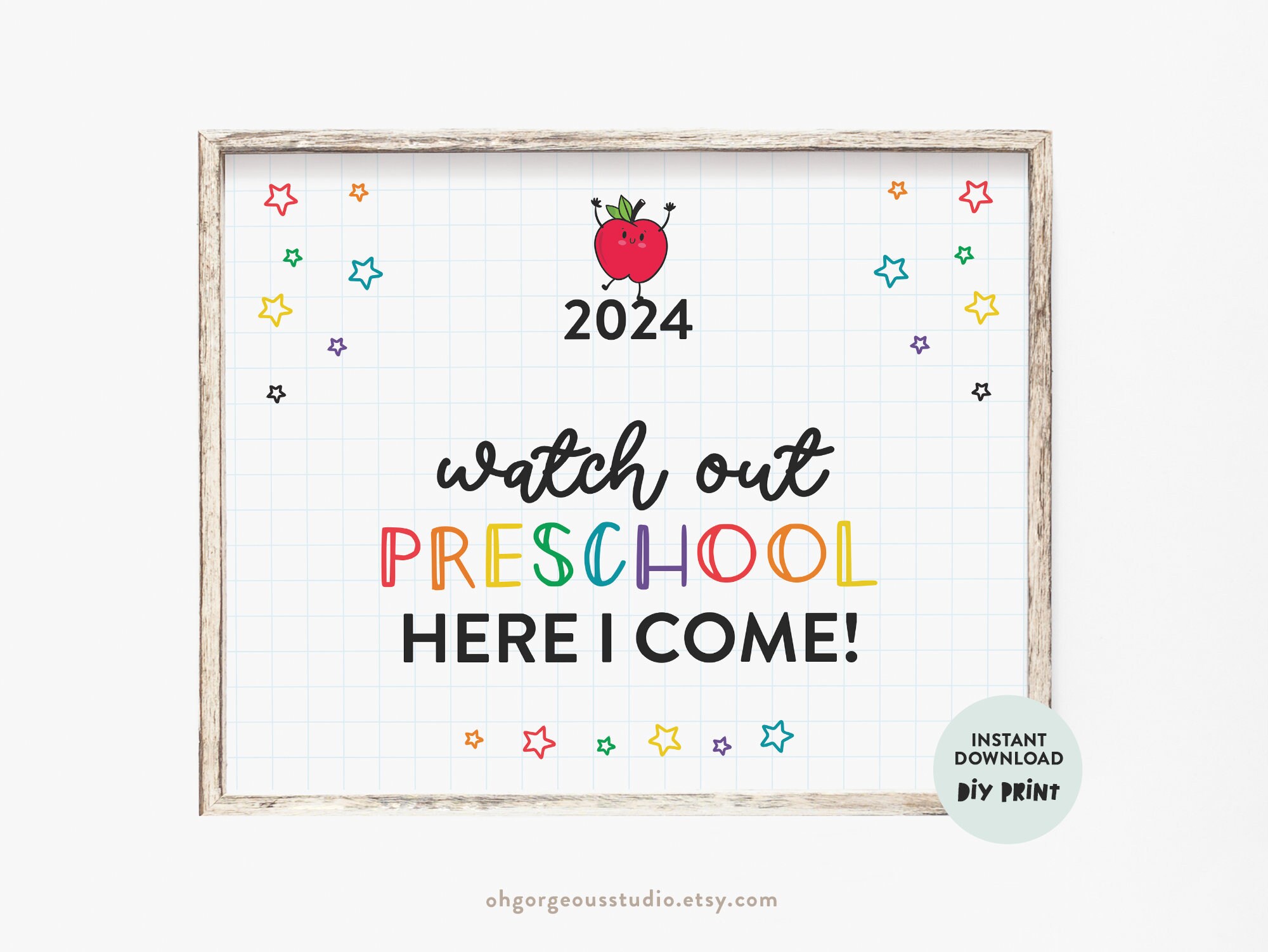 Watch Out Preschool Here I Come Sign Printable 2024 Preschool ...