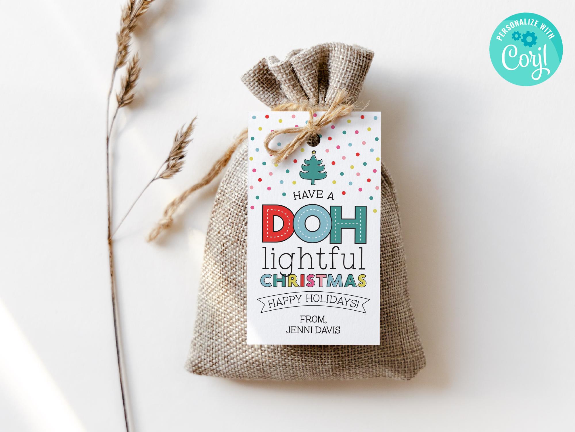 Christmas Playdough Gift Tag | Printable Teacher Gift (editable) - Etsy
