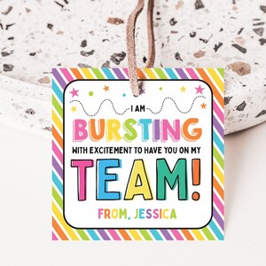 Back to School Gift Tag: Team Teacher Staff (corjl Editable, PDF) - Etsy