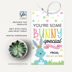 Printable Kids Easter Bunny Gift Tag | You Are Some Bunny Special Gift ...