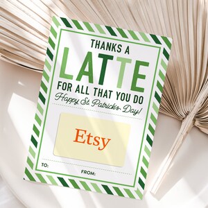 St. Patrick's Day Teacher Appreciation Gift Card Holder Template ...