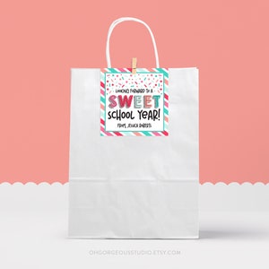 Printable Back to School Tag: Sweet School Year, Editable Template (PDF ...