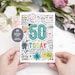 50th Birthday Card: Fun Doodle Style (digital Download) - Etsy