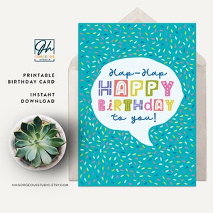 Printable Birthday Card Happy Birthday to You Card, Digital Birthday ...