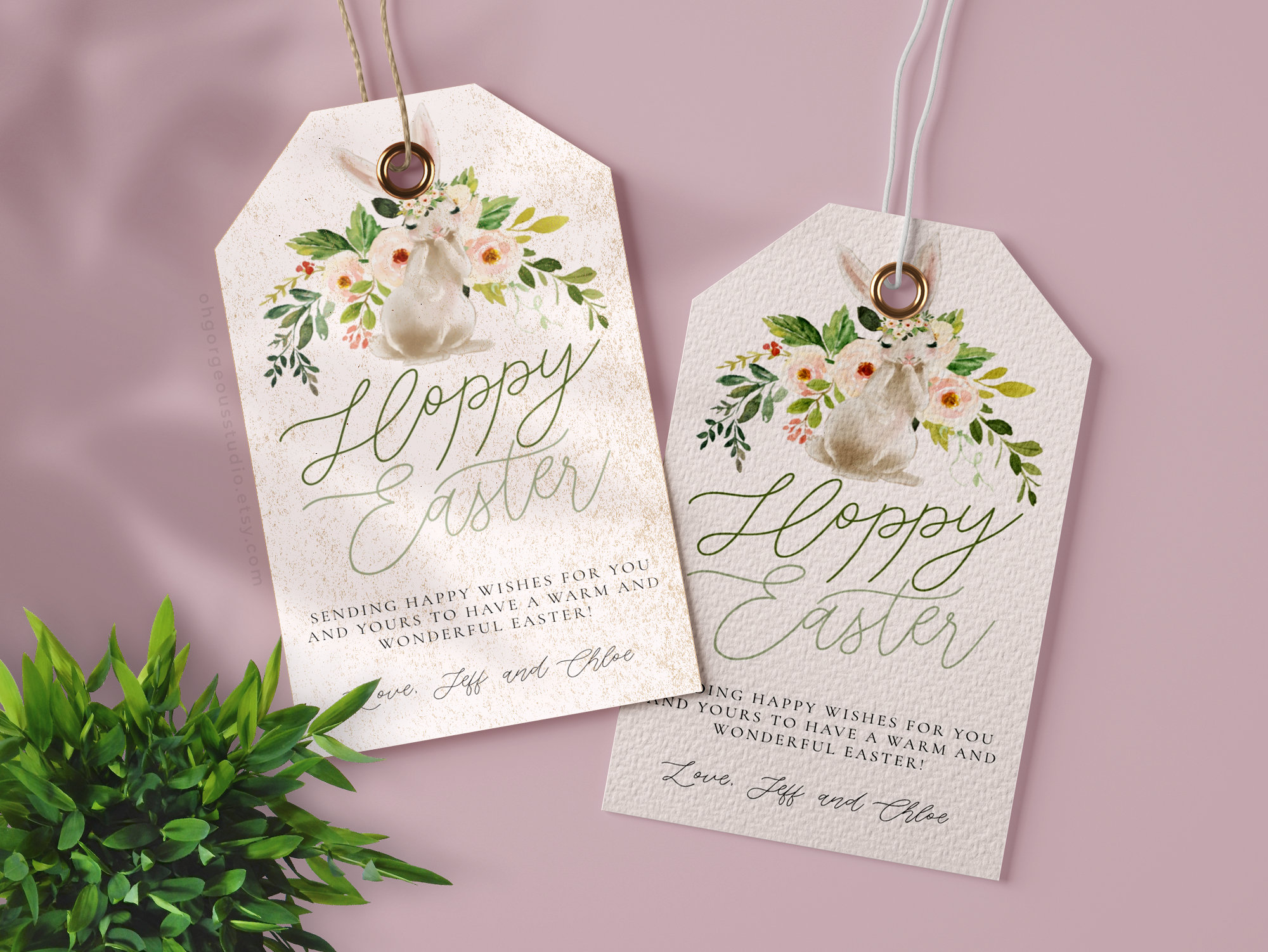 Easter Basket Gift Tag Printable Template Happy Easter Gift Tags ...