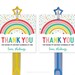 Rainbow of Fun Thank You Tag Printable Birthday Favor - Etsy