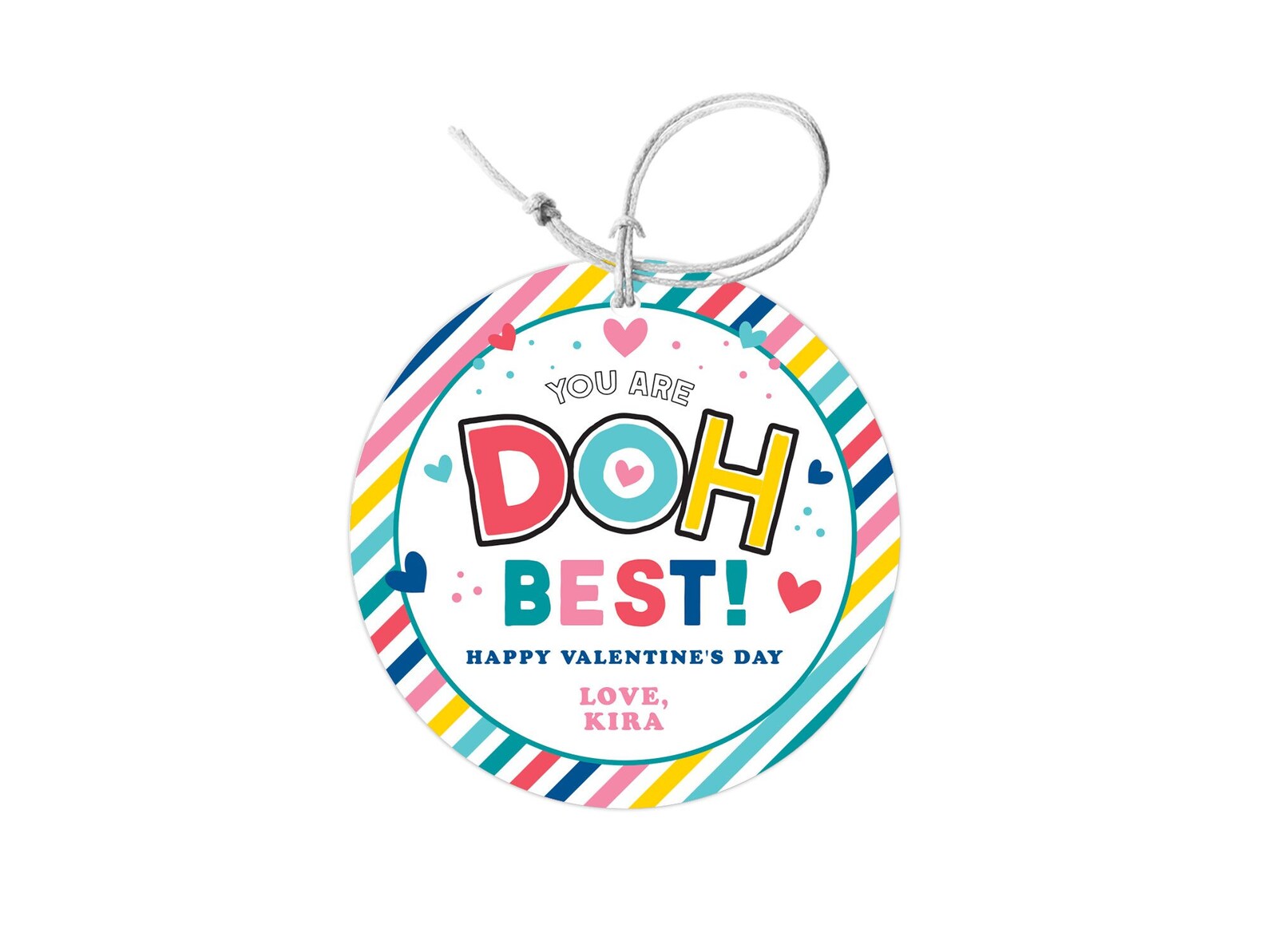 Play Dough Valentine Tag | You Are Doh Best Sticker (PDF) - Etsy