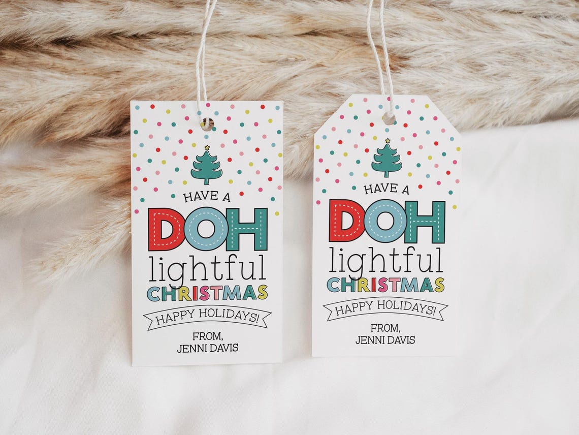 Christmas Playdough Gift Tag | Printable Teacher Gift (editable) - Etsy