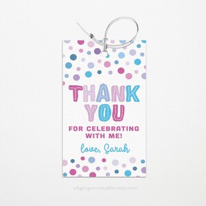 Balloon Birthday Favor Tag | Editable Hang Tag, Printable Gift Tag ...