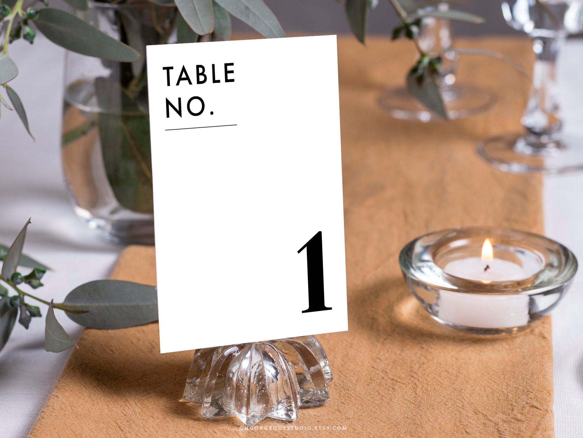 Modern Table Numbers Printable Table Numbers for Weddings - Etsy