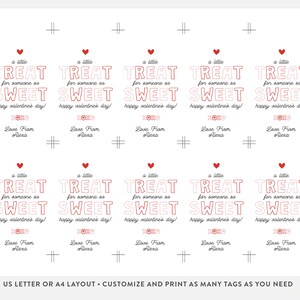 Printable Valentine's Day Gift Tag A Little Treat for Someone Sweet ...