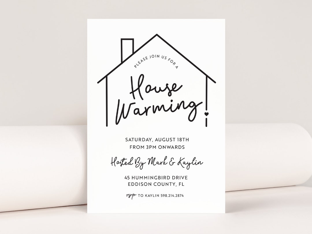 Modern House Warming Invitation | House Warming Party, Modern Party ...