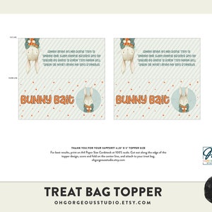 Easter Bunny Bait Bag Toppers: Printable Treat Bag Activity (PDF) - Etsy