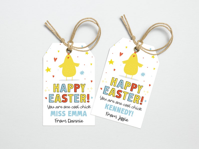 Easter Gift Tag, Editable Template (digital Download) - Etsy
