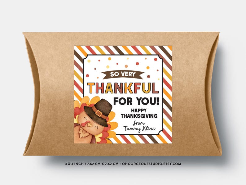Editable Thanksgiving Turkey Gift Tag, Teacher Appreciation (digital ...