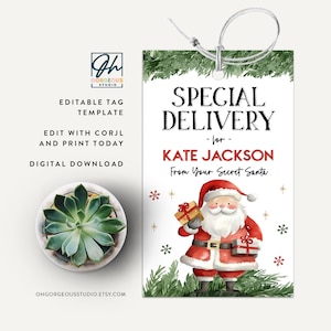 Secret Santa Gift Tag Template | Printable Kris Kringle Gift Tags ...