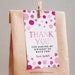 Pink Thank You Tags Birthday Party Printable, Pink Ombre Editable ...