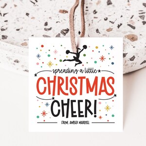 Printable Christmas Cheer Gift Tag: Editable Festive Design (digital ...