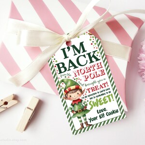 Elf I Am Back Gift Tags Christmas Elf Tradition Printable Gift Tag, Elf ...