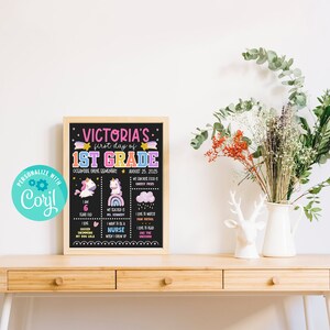 First Day of School Sign Editable Template, Last Day of School ...