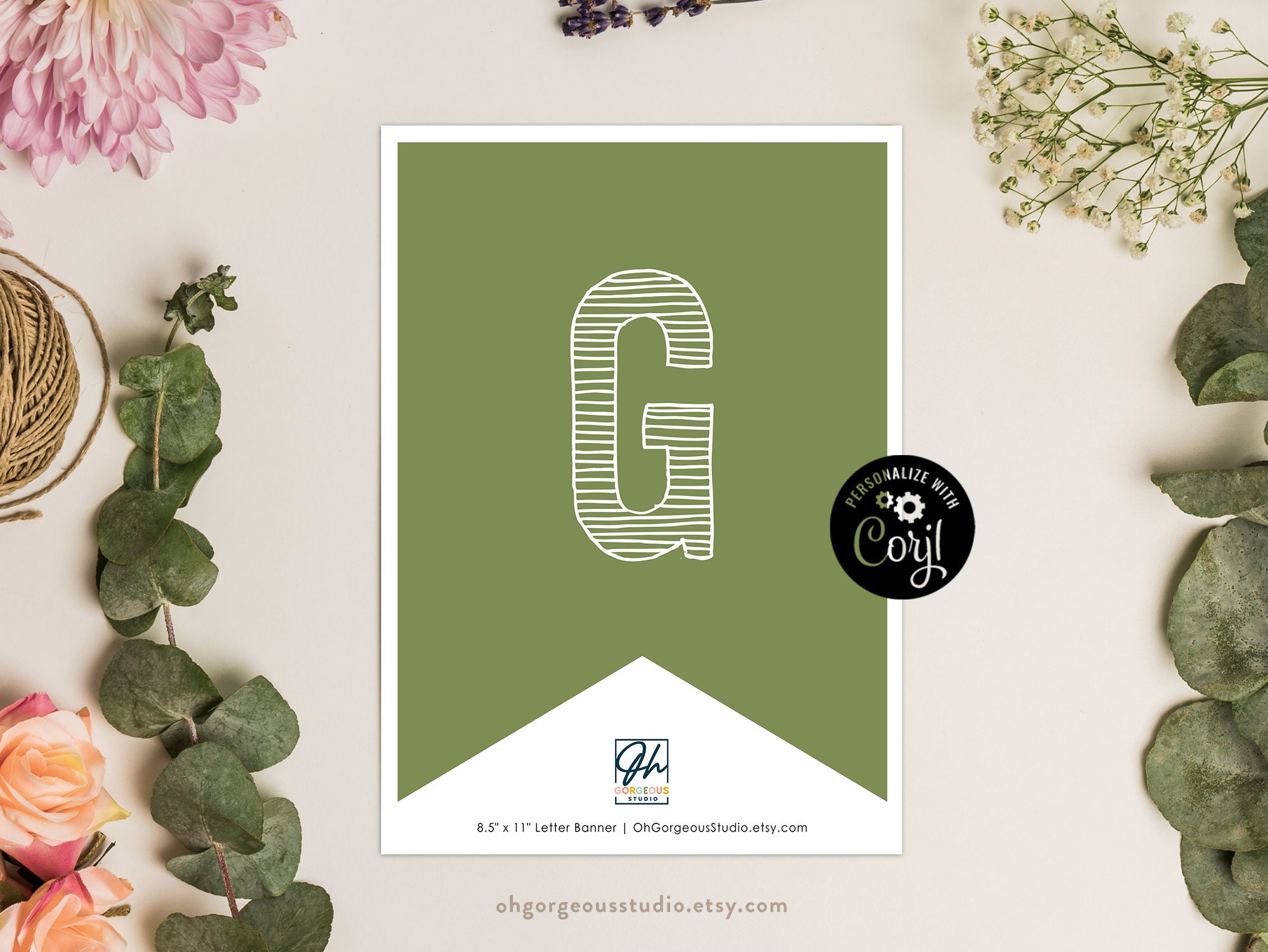 Editable Letter Banner Template: DIY Custom Party Banner (digital ...