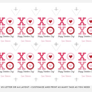 Printable Valentine's Day Gift Tag | XOXO Valentine's Favor Tag ...