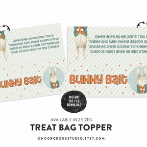 Easter Bunny Bait Bag Toppers: Printable Treat Bag Activity (PDF) - Etsy