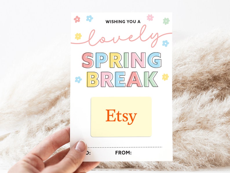 Teacher Appreciation Spring Break Gift Card Holder (PDF) - Etsy