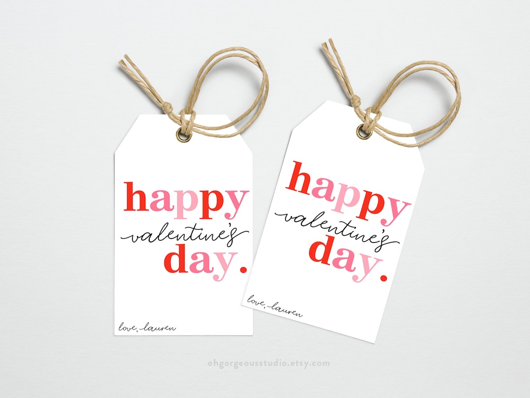 Editable Valentine's Day Tag Printable | Valentine's Day Hang Tag ...
