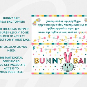 Easter Bunny Bait Treat Bag Toppers | Bunny-themed Printable for Kids ...