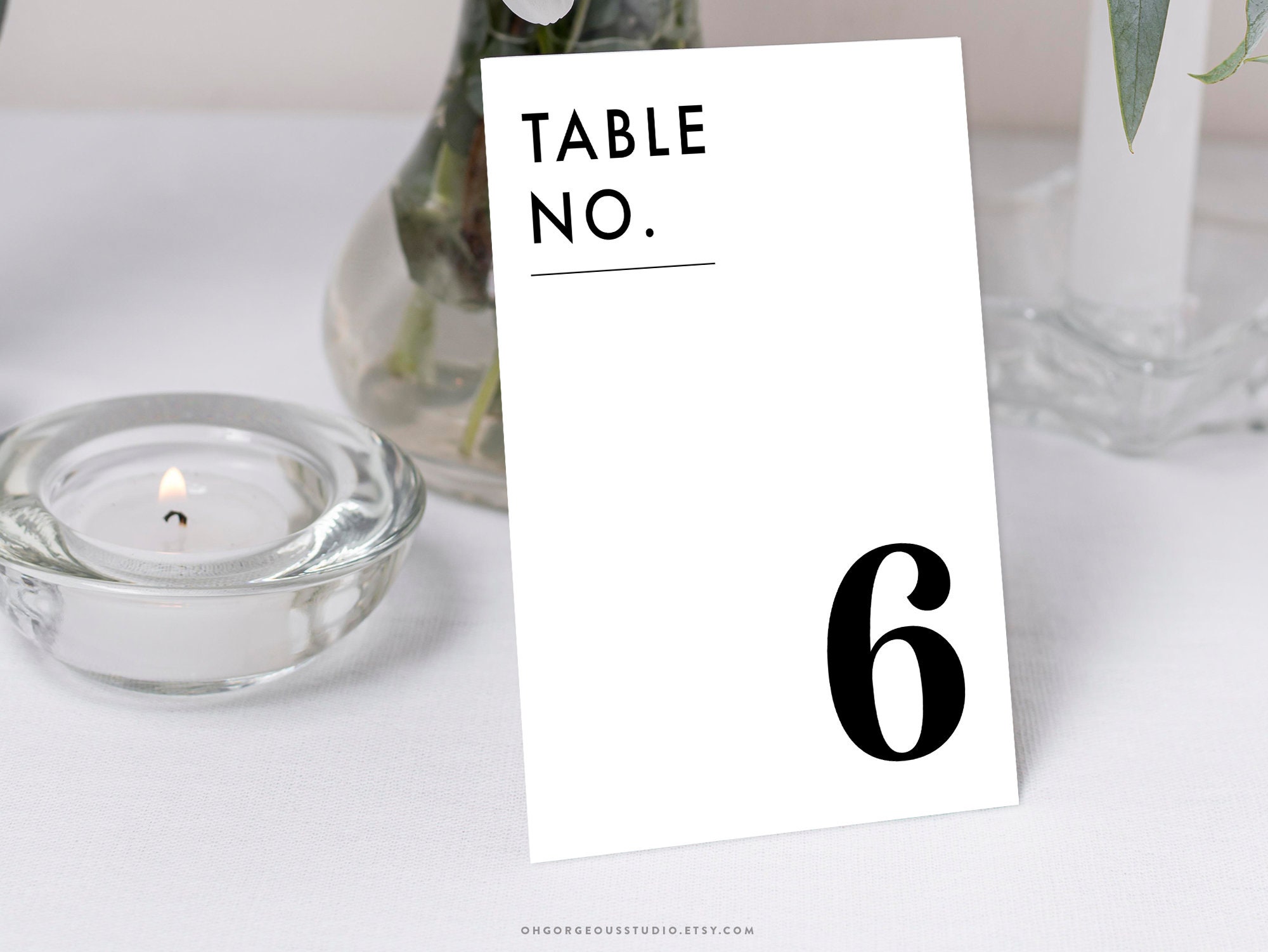 Modern Table Numbers Printable Table Numbers for Weddings - Etsy