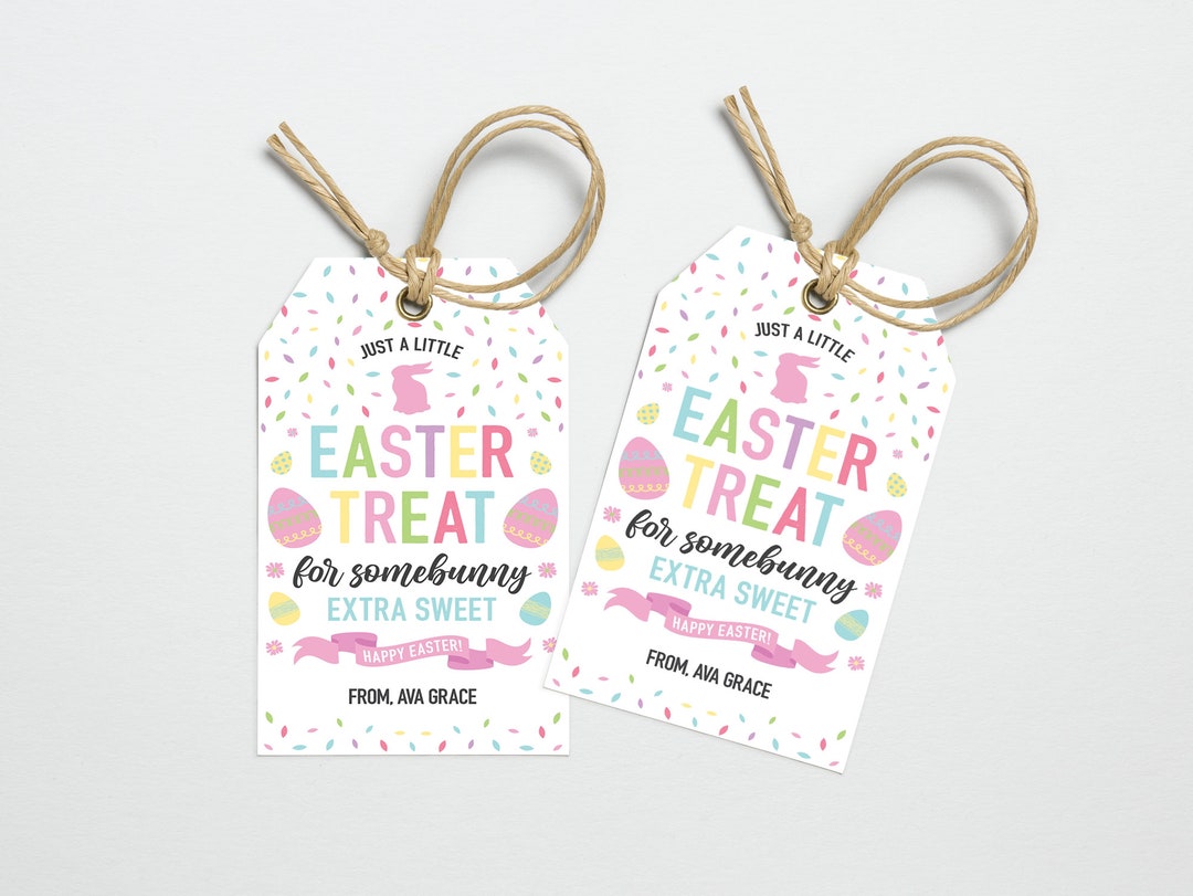 Personalized Easter Treat Tag Printable (corjl Editable, PDF) - Etsy
