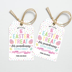 Personalized Easter Treat Tag Printable (corjl Editable, PDF) - Etsy