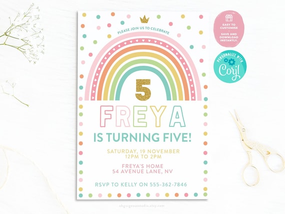 5 Year Old Birthday Party Invitation Wording 5th Birthday Invitation