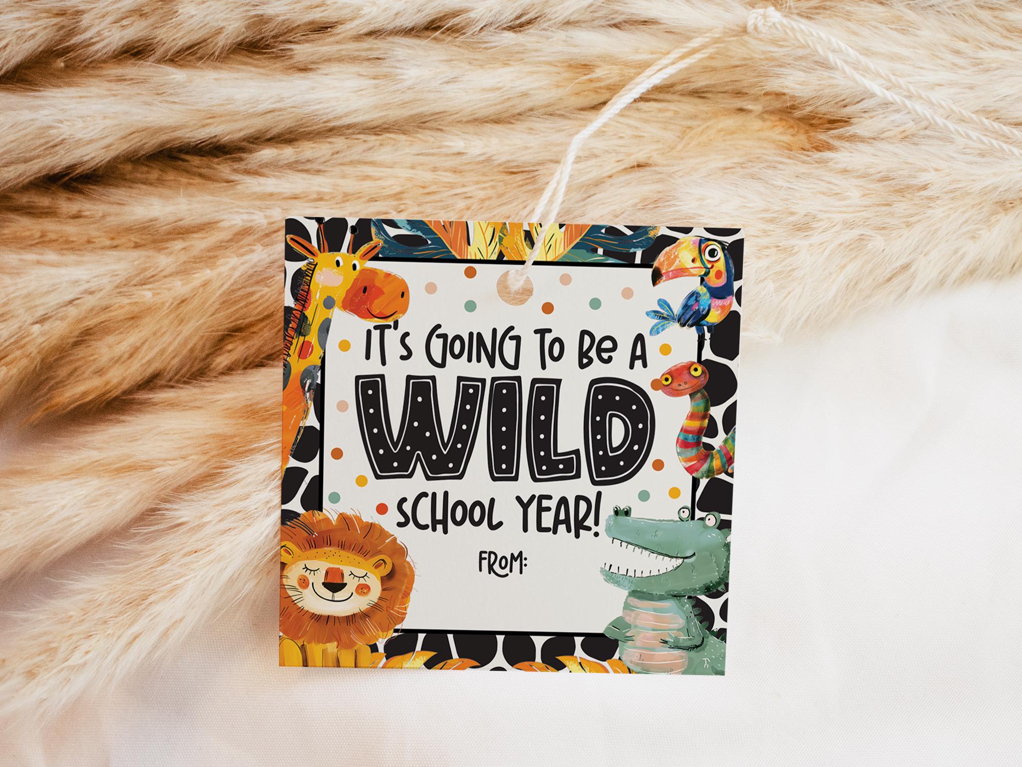 Wild School Year Gift Tag: Safari Theme (PDF) - Etsy