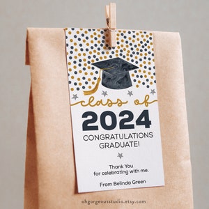 Class of 2024 Graduation Tag | Gift Tag for Grad, Graduation Gift Tag ...