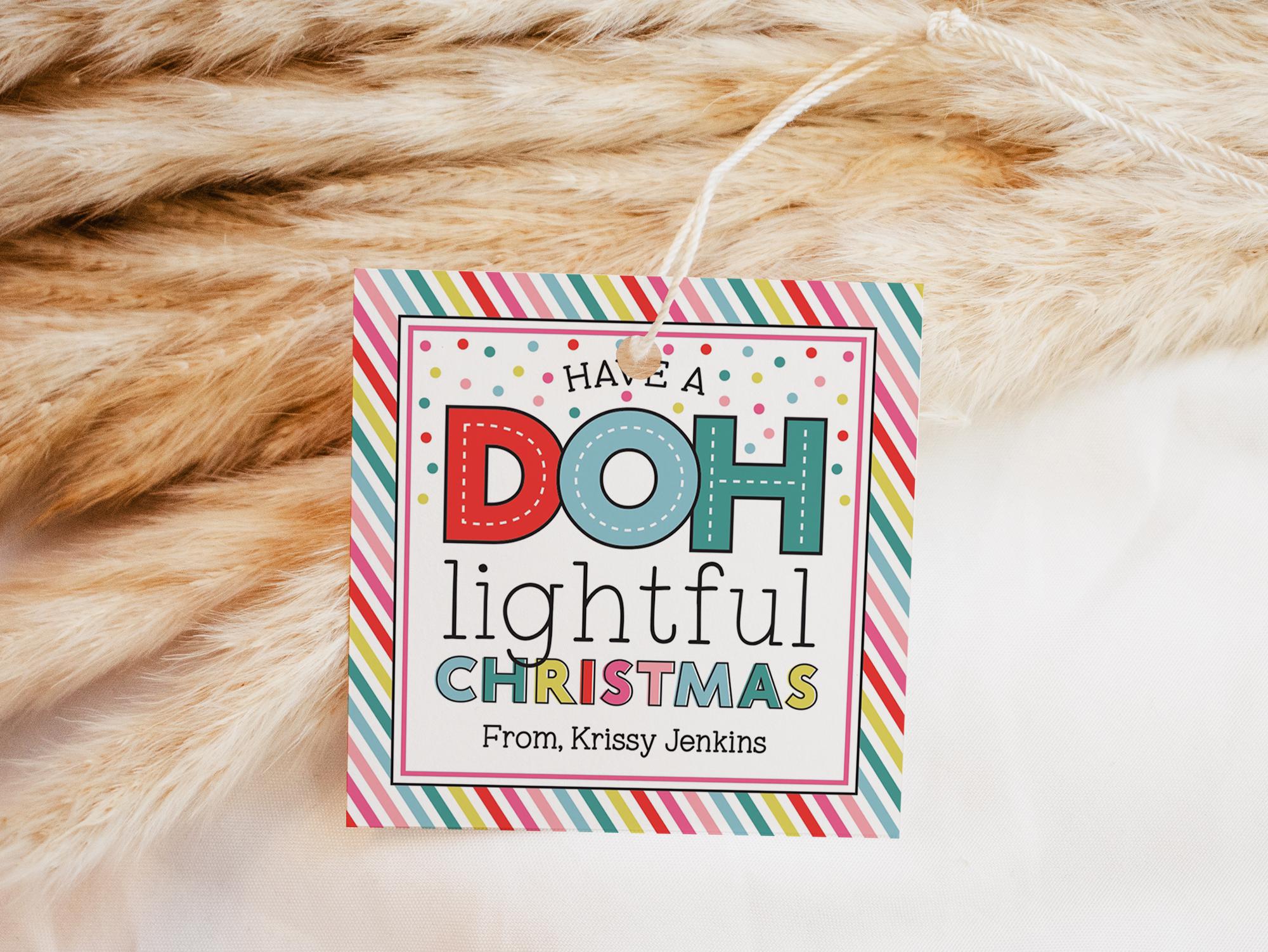Playdough Christmas Gift Tag | Teacher Student Classroom (digital ...